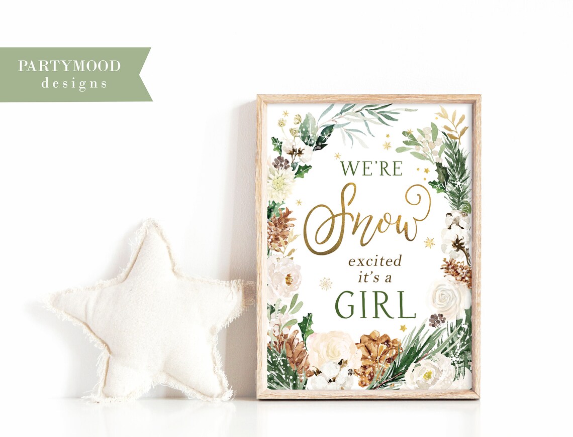 Winter Baby Shower Signs Set of 6 Fun Signs Babies Are | Etsy