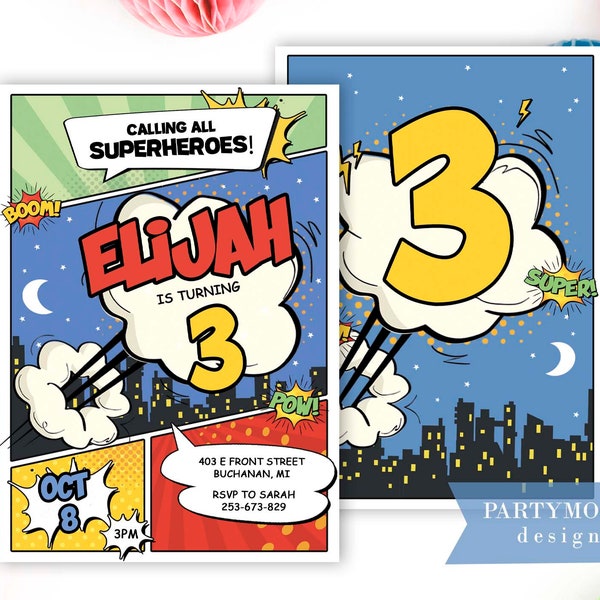 Superhero Comic - Etsy