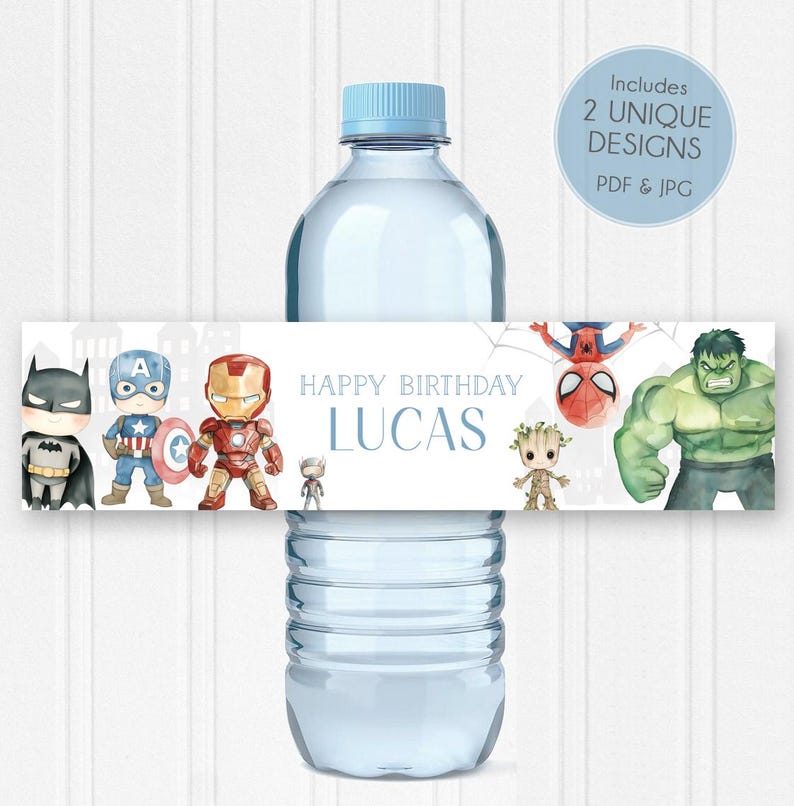 Superheroes Happy Birthday Banner, HBD Banner, Avengers Sign, Superhero ...