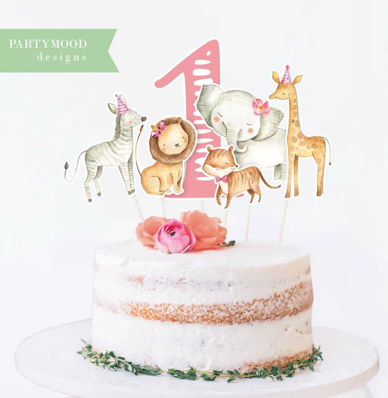 Safari ONE Banner, Highchair Banner, Wild One, Girl 1st Birthday ...