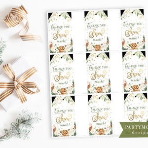 Winter Favor Tags Thank You Tag Snow Much Baby It's - Etsy