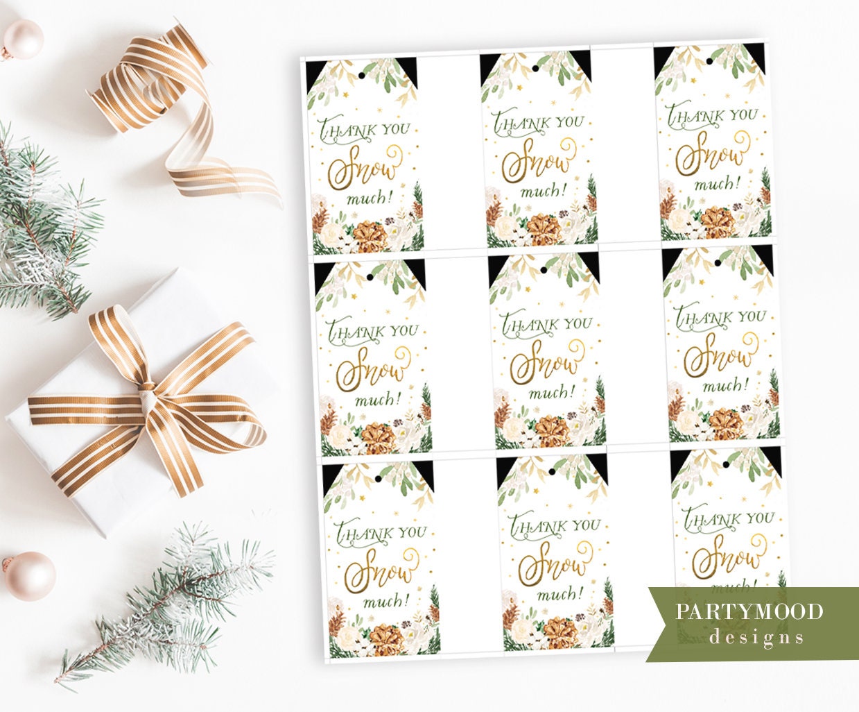 Winter Favor Tags Thank You Tag Snow Much Baby It's - Etsy