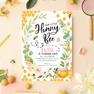 Bee Birthday Time Capsule Beehive Invite Little Honey - Etsy