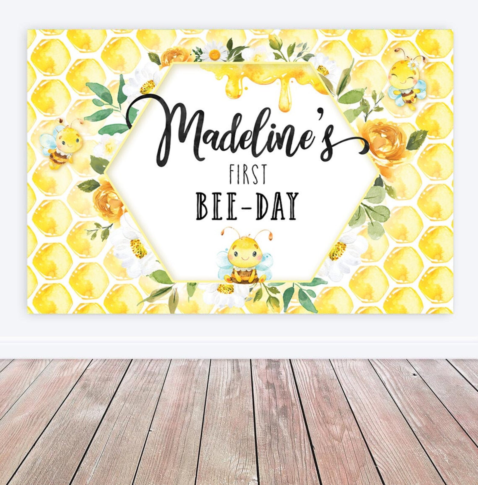 Bee Welcome Sign Bumble Bee Decor Little Honey Birthday - Etsy