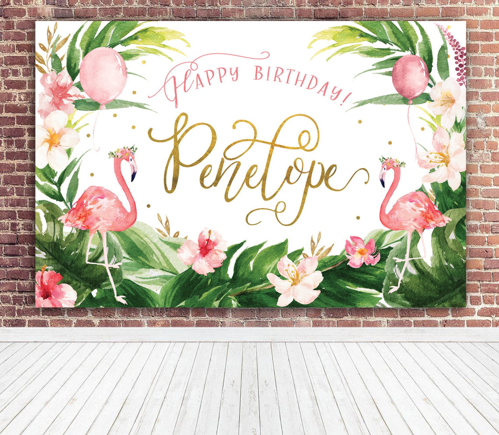 Flamingo Backdrop Flamingle Girl's 1st Birthday Party - Etsy