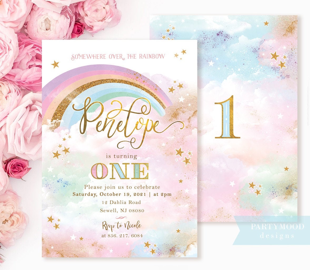 Rainbow Invitation Rainbow Birthday Invite Magical Party - Etsy Australia