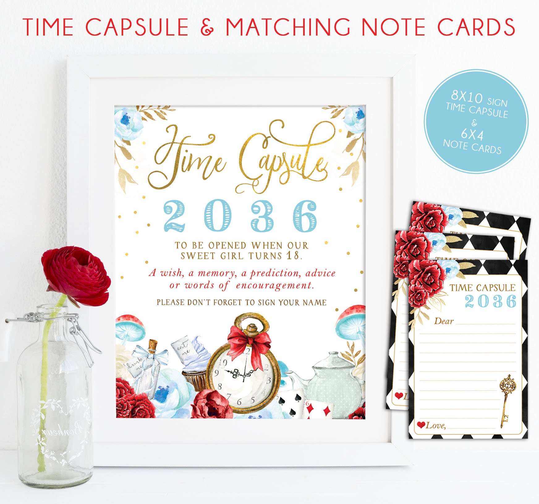 Alice in Wonderland Clock Party Decorations Onederland | Etsy