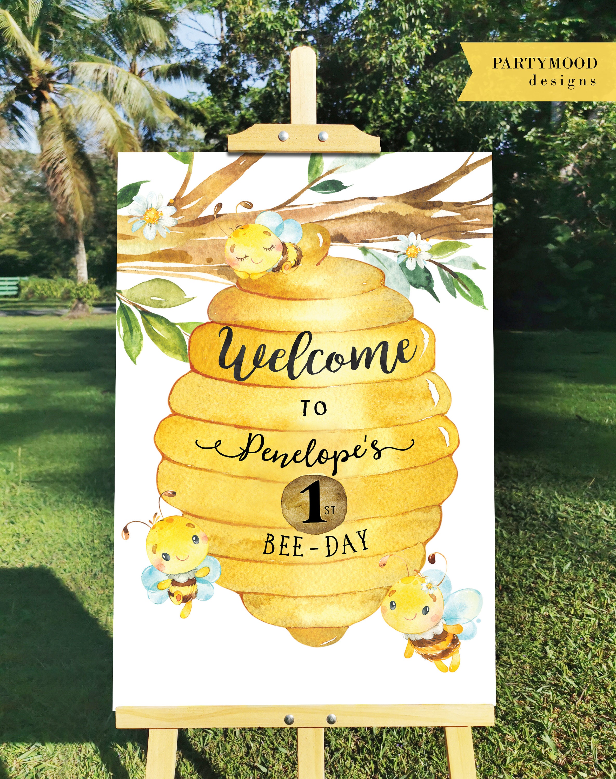 Bee Milestone Poster Honey Bee Our Little Honey Birthday | Etsy