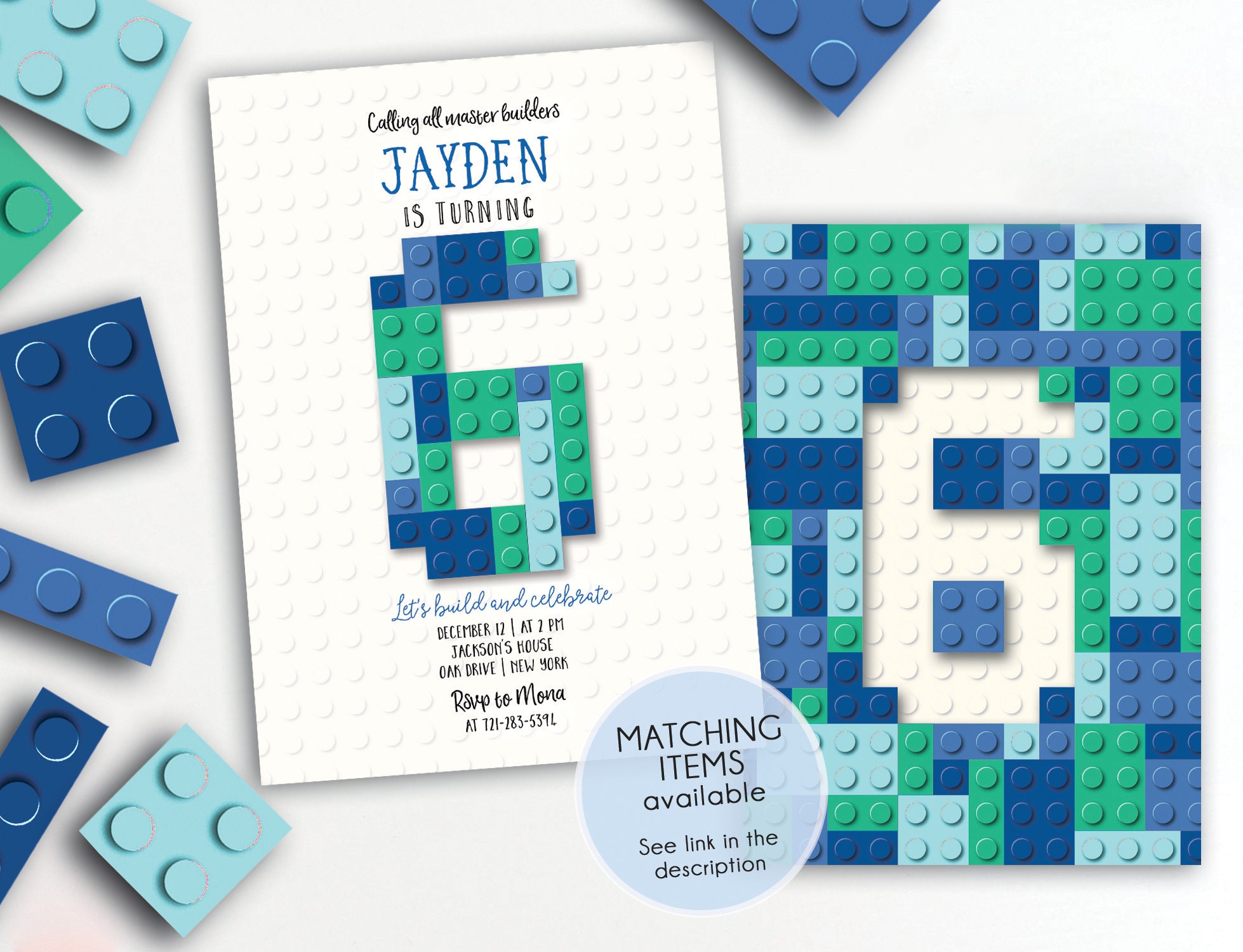 Building Blocks Thank You Cards, Thank You Cards, Blocks Birthday Party ...