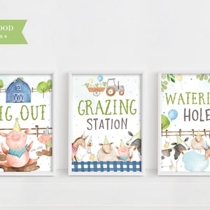 Farm Food Signs, Fun Farm Signs, Set of 3, Farm Animals Table Decor ...