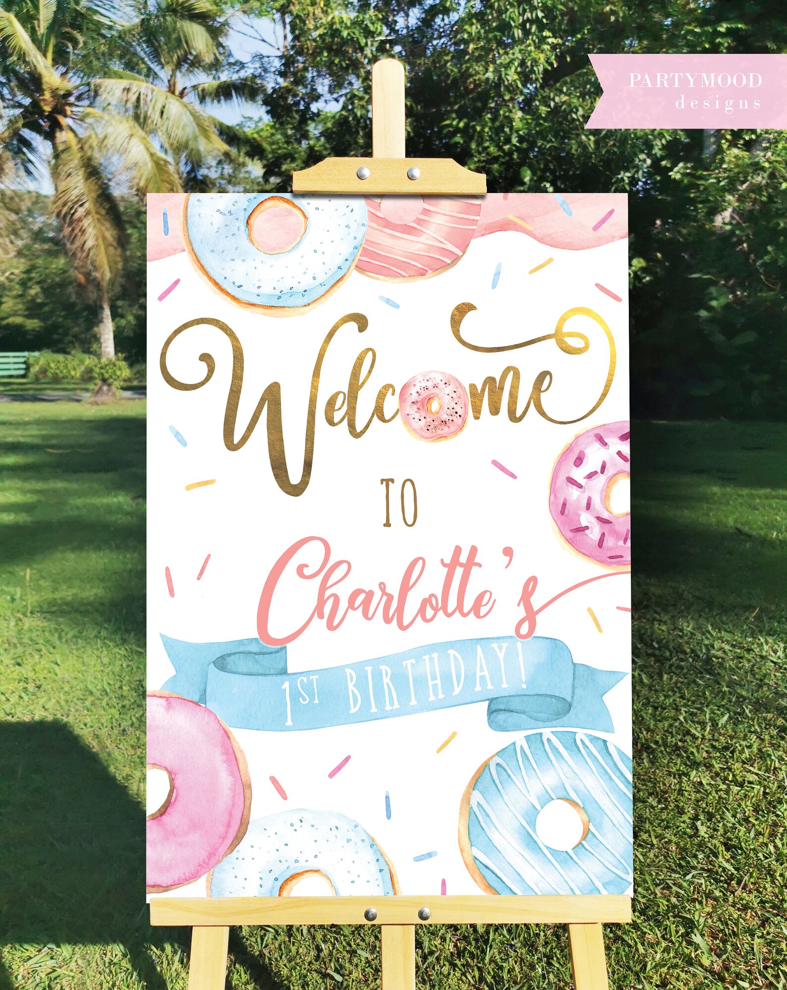 Donut Backdrop Donut Grow up Banner Donut Birthday Sign - Etsy