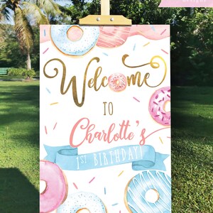 Donut Backdrop, Donut Grow up Banner, Donut Birthday Sign, Background ...