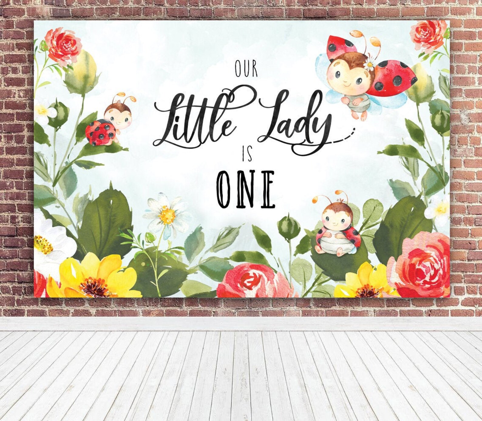 Ladybug Backdrop Little Ladybug Our Sweet Little Lady Love | Etsy