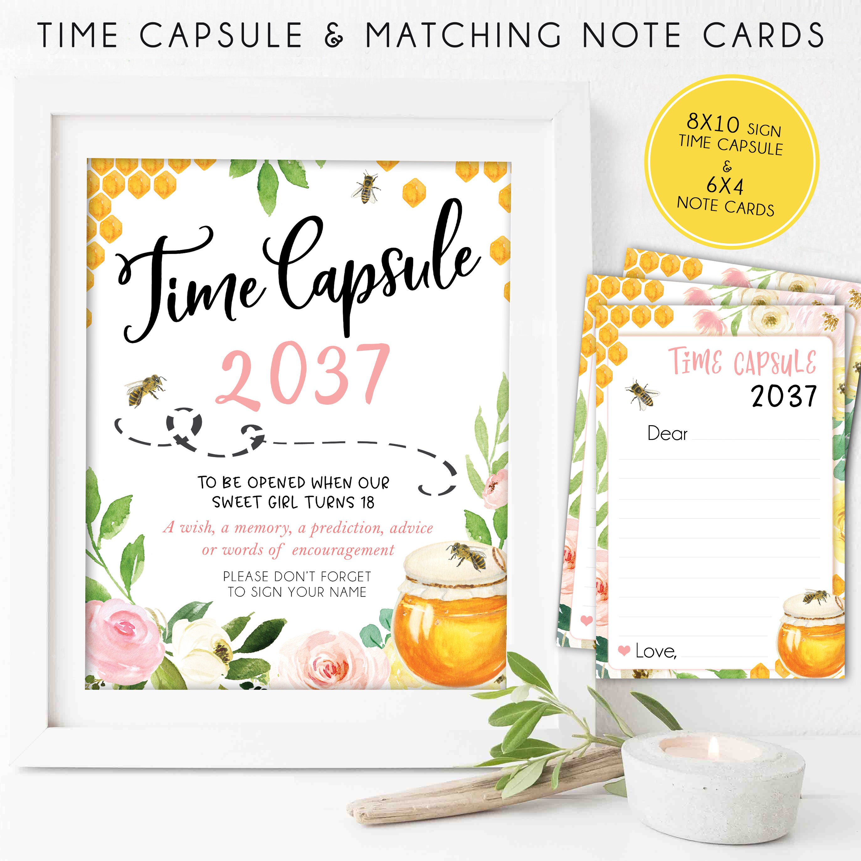 Bee Birthday Time Capsule Beehive Invite Little Honey | Etsy