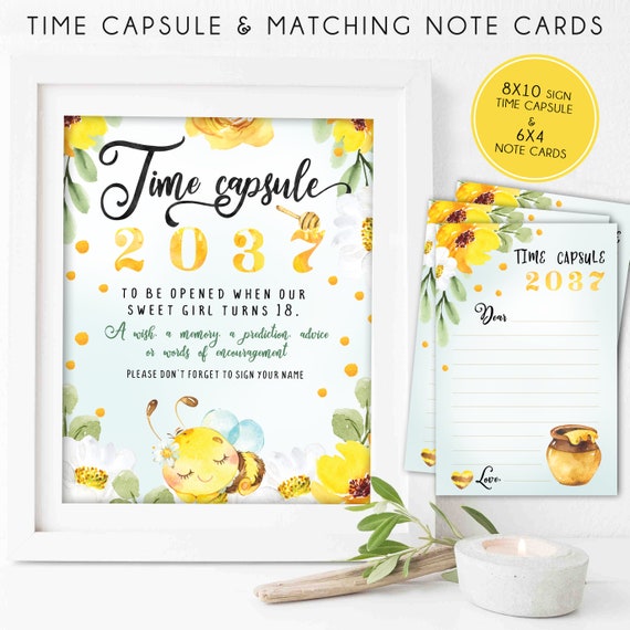 Bee Time Capsule Bumble Bee Our Little Honey Bee Invite | Etsy
