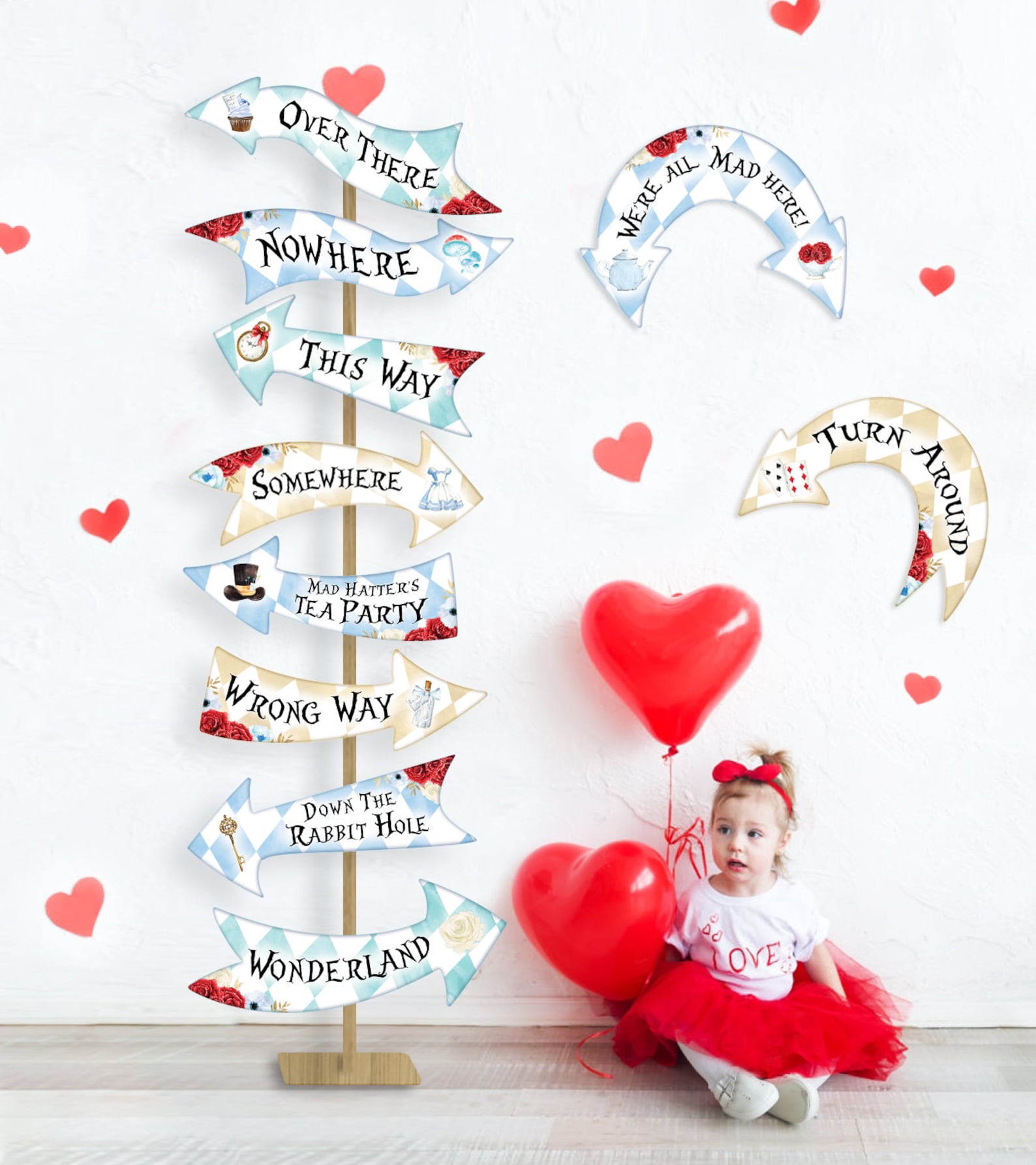 Alice in Wonderland Party Signs Set of Printable Signs Decor | Etsy