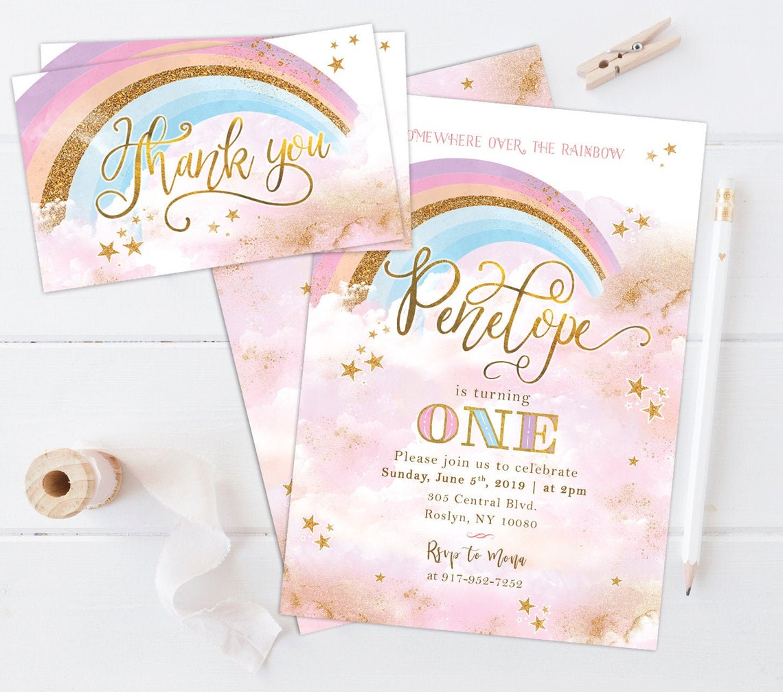 Rainbow Favor Tags 1st Birthday Party Signs Gift Tags - Etsy