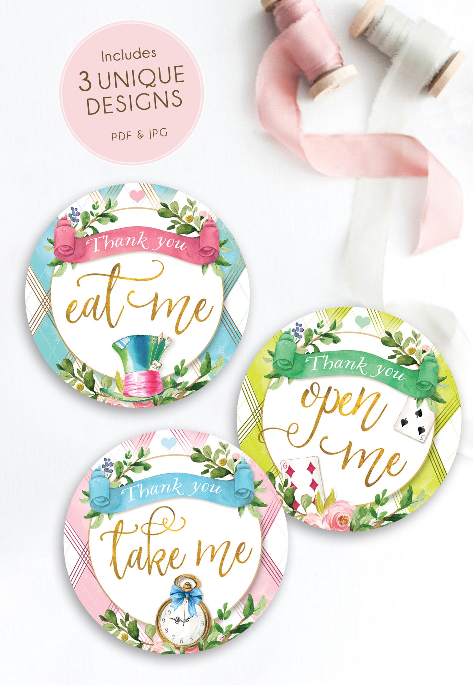 Alice in Wonderland Gift Bag Labels Alice Favor Bag Juice - Etsy