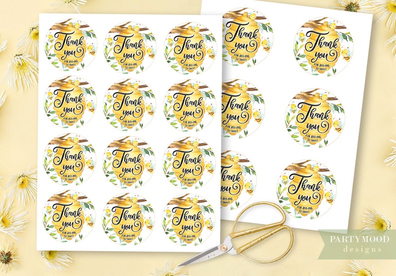 Bee Labels Gift Bag Honey Jar Label Bee Tags Bumble Bee - Etsy