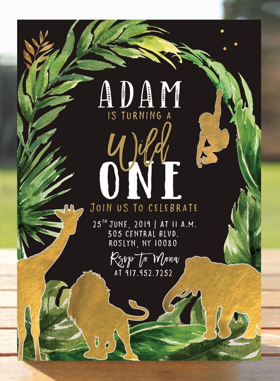 Wild One Birthday Invitation Templates Editable With MS