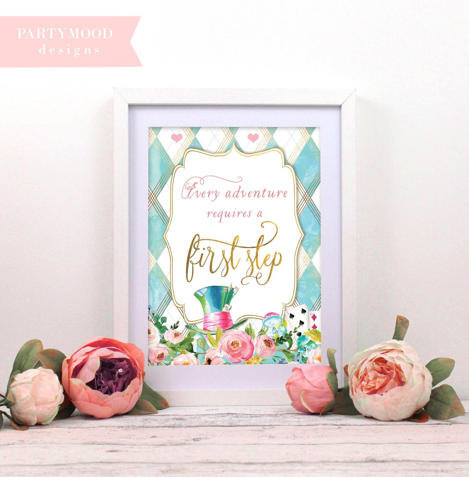 Alice in Wonderland Tags Alice Tag Onederland Girl 1st | Etsy