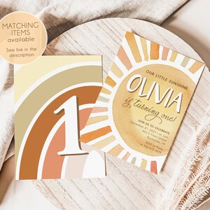 Our Little Sunshine Backdrop, Editable, Sunshine Birthday Party, Sun ...