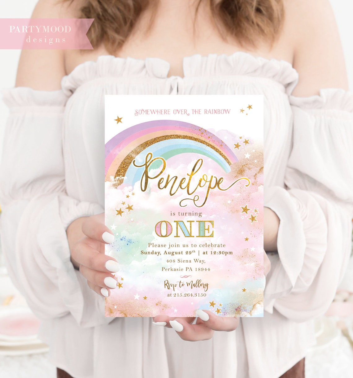 Rainbow Invitation Rainbow Birthday Invite Magical Party - Etsy