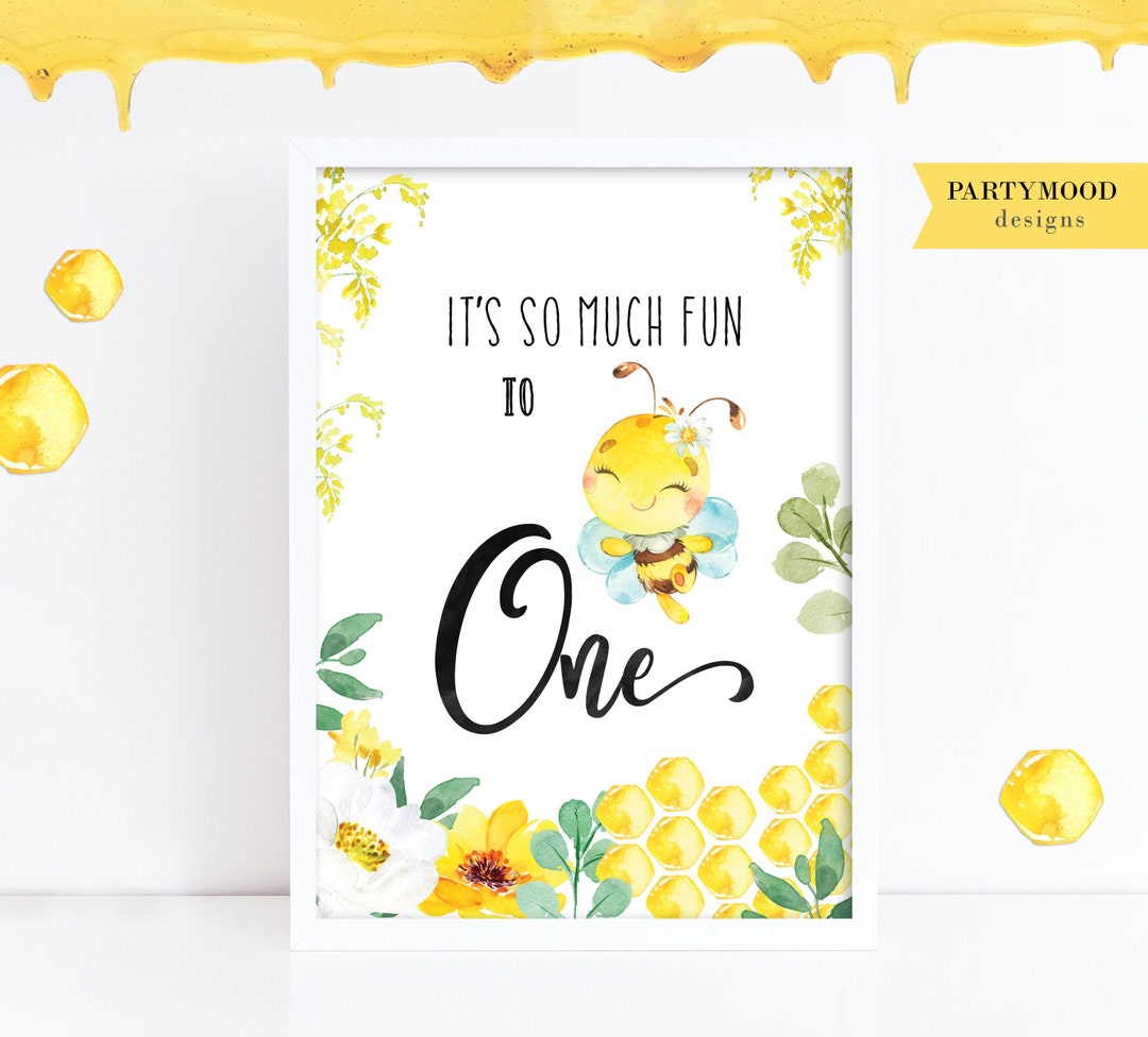 So Much Fun to Be One Sign Bee Birthday Signs Our Little - Etsy