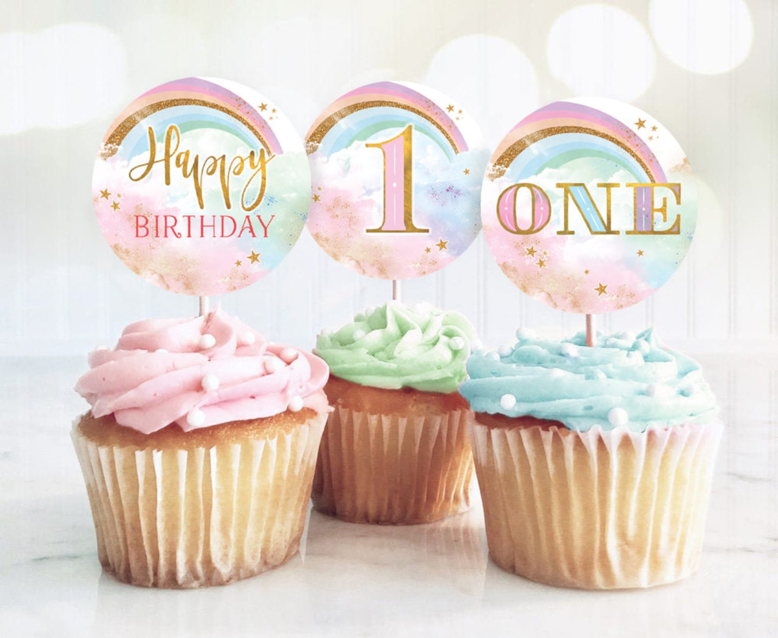 Rainbow Food Menu Rainbow Unicorn Birthday Food Cards Table - Etsy