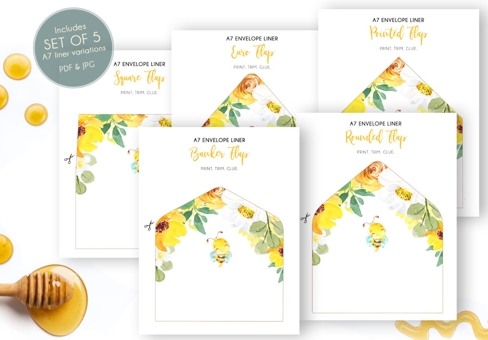 Bee Birthday Envelope Liner Beehive Little Honey Birthday - Etsy