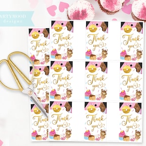 Candy Birthday Favor Tags, Thank You Tag, Sweet One, Candyland, Sweet ...