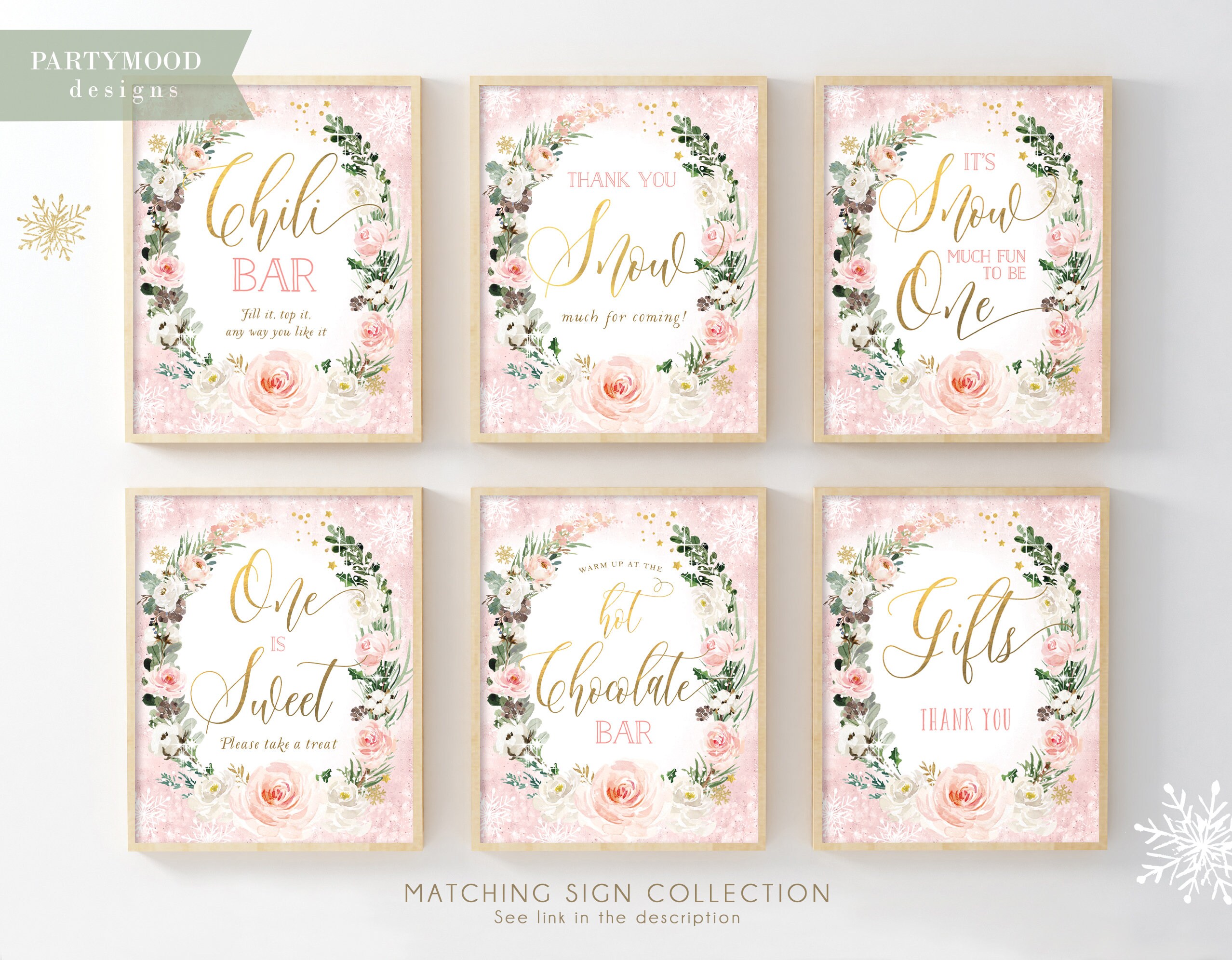 Winter Onederland Tags Double Sided Tag Girl Birthday Girl - Etsy