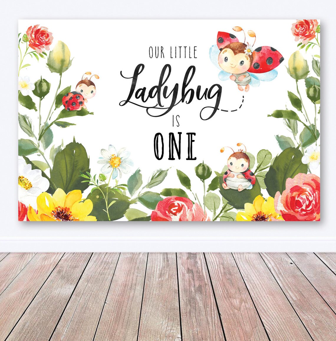 Ladybug Backdrop Little LadyBug Our Sweet Little Lady Love | Etsy