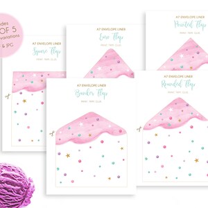 Ice Cream Envelope Liners, Liner Set, Here's the Scoop, Sweet One, Two ...