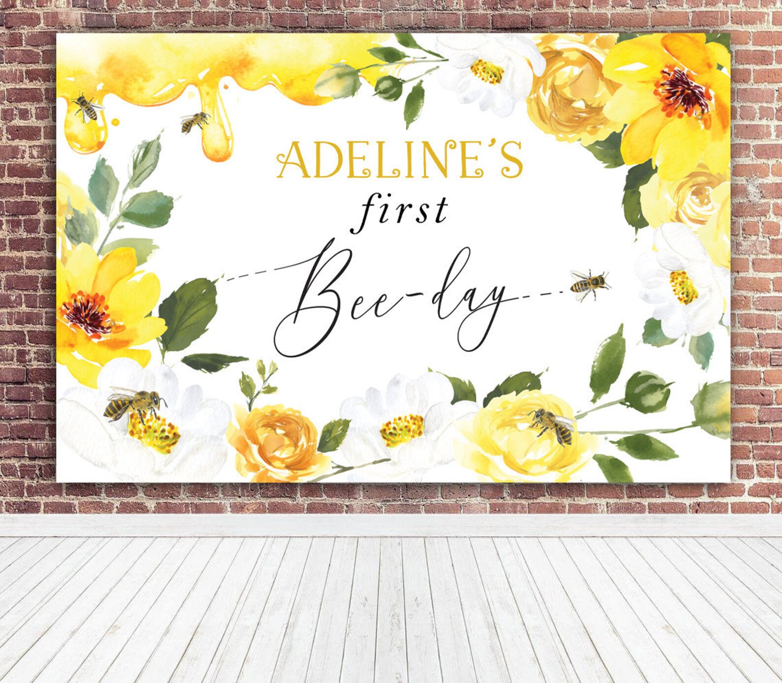 Bee Backdrop Bee Day Birthday Little Honey Birthday Party - Etsy