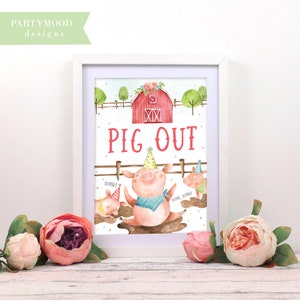 Farm Food Signs, Fun Farm Signs, Set of 3, Farm Animals Table Decor ...