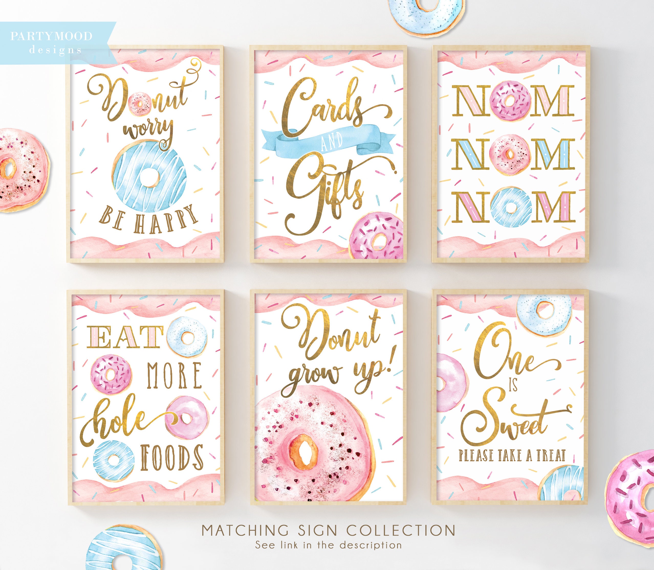 Donut Welcome Sign Donut Banner Donut Birthday Sign Donut - Etsy