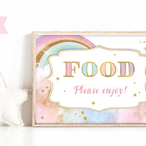 Food Rainbow Sign, Fun Rainbow Sign, Magical Party Decor, Unicorn Girl ...