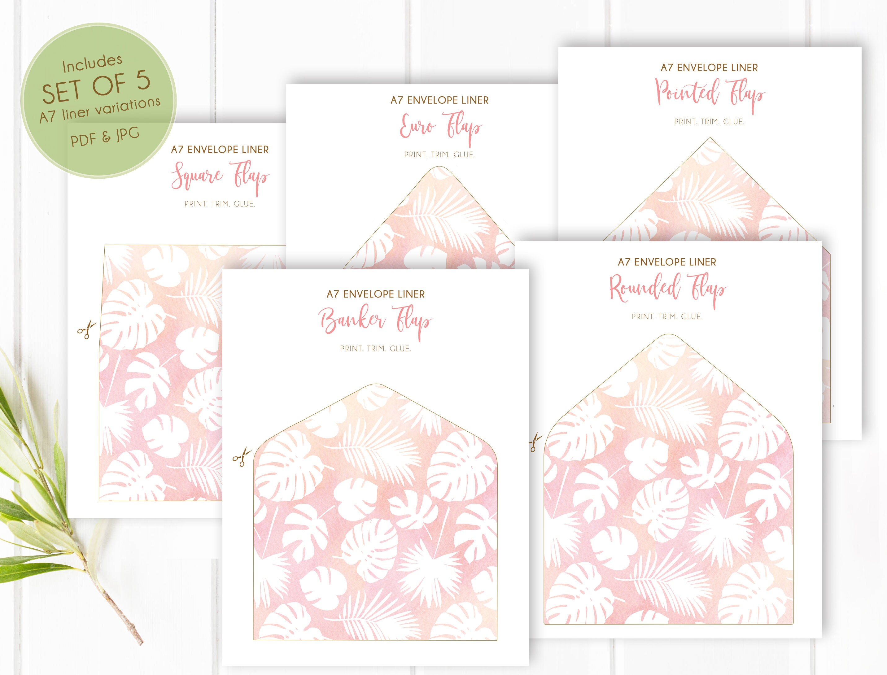 Flamingo Birthday Envelope Liner Set Girl 1st Birthday | Etsy