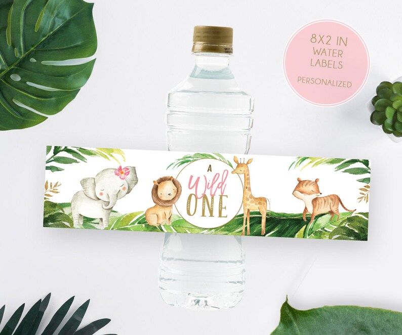 Safari Milestone Poster Wild One Baby Stats Party Decor - Etsy