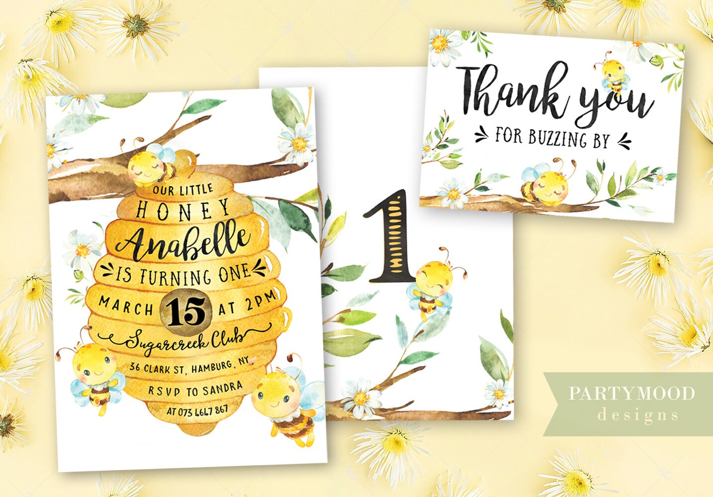 Bee Birthday Invitation, Our Little Honey Birthday Party, Beehive ...