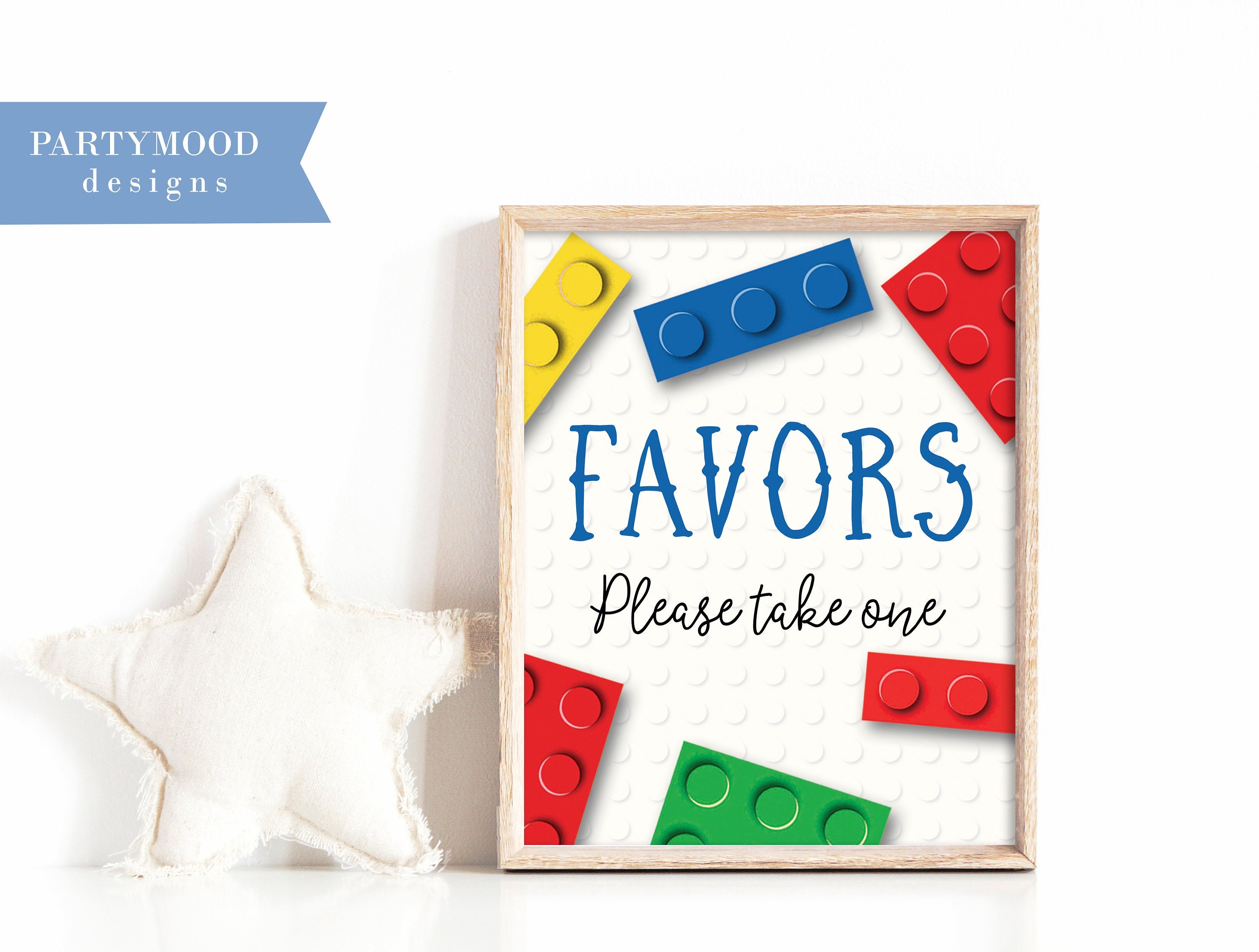 Bricks Favor Sign Building Blocks Birthday Sign Fun Blocks - Etsy