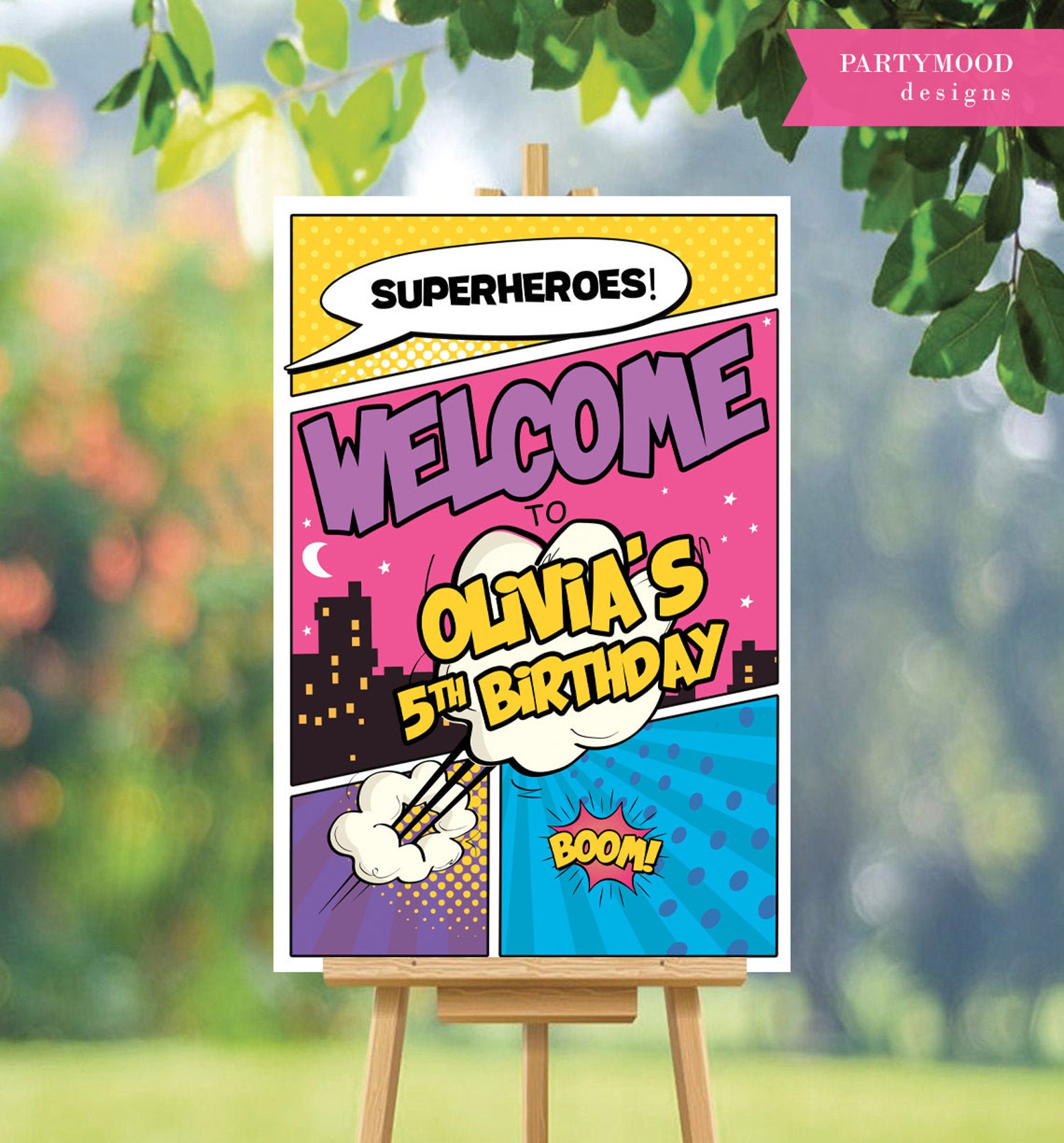 Superhero Arrows, Birthday Welcome Sign, Directional Arrows Superheroes ...