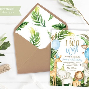 Two Wild Banner, Safari Banner, Boy 2nd Birthday, Jungle Theme, Wild ...