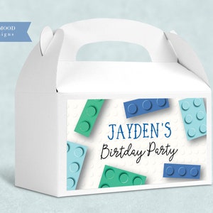 Editable Building Blocks Backdrop, Bricks Backdrop Birthday Party ...