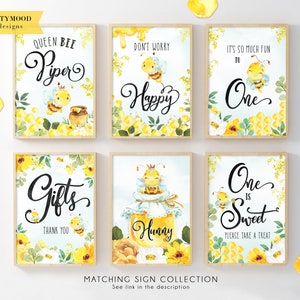 Bee Welcome Sign, Bumble Bee Decor, Little Honey Birthday Party, Bee ...
