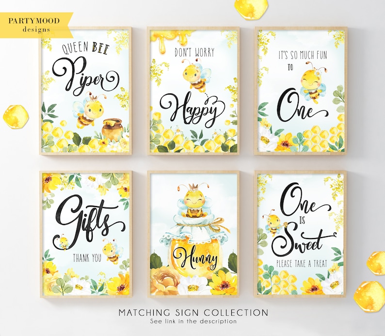 Bee Welcome Sign Bumble Bee Decor Little Honey Birthday | Etsy