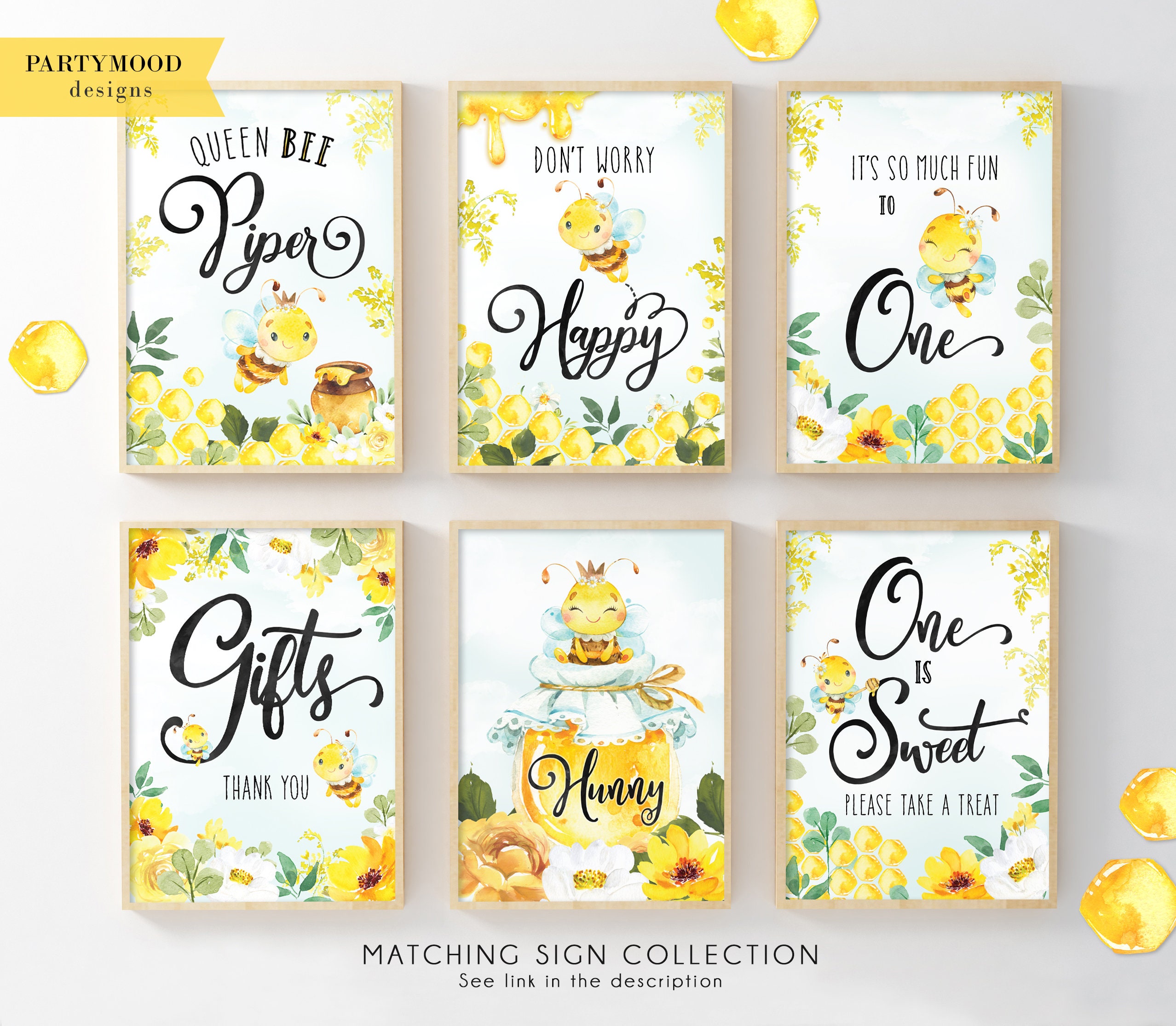 Bee Welcome Sign Bumble Bee Decor Little Honey Birthday | Etsy