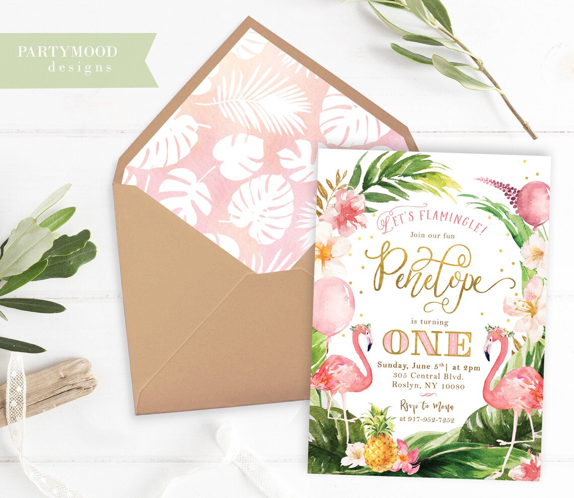 Flamingo Birthday Sign Girl 1st Birthday Summer Birthday - Etsy