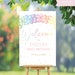 Pastel Rainbow Welcome Sign, Balloon Arch Poster Pastel 1st Birthday ...
